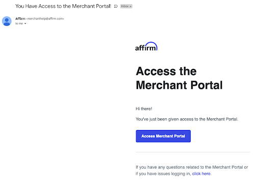 Why don't I have access to the merchant portal? – Affirm US (English)