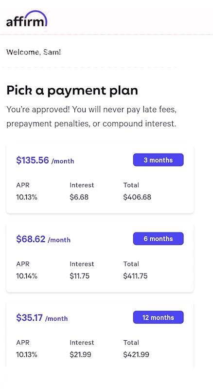 In store: URL / QR code and Virtual Card flow (Affirm Lite) – Affirm US ...