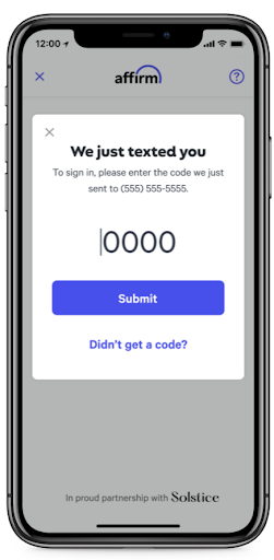 Online: eCommerce website flow – Affirm US (English)