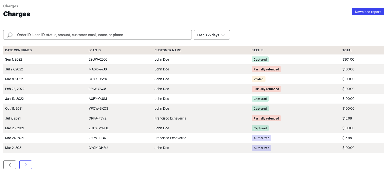 Charges (transaction) events and statuses – Affirm US (English)